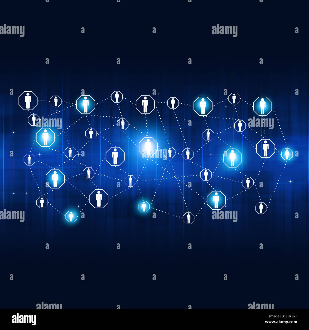abstract technology global network connection blue background Stock ...