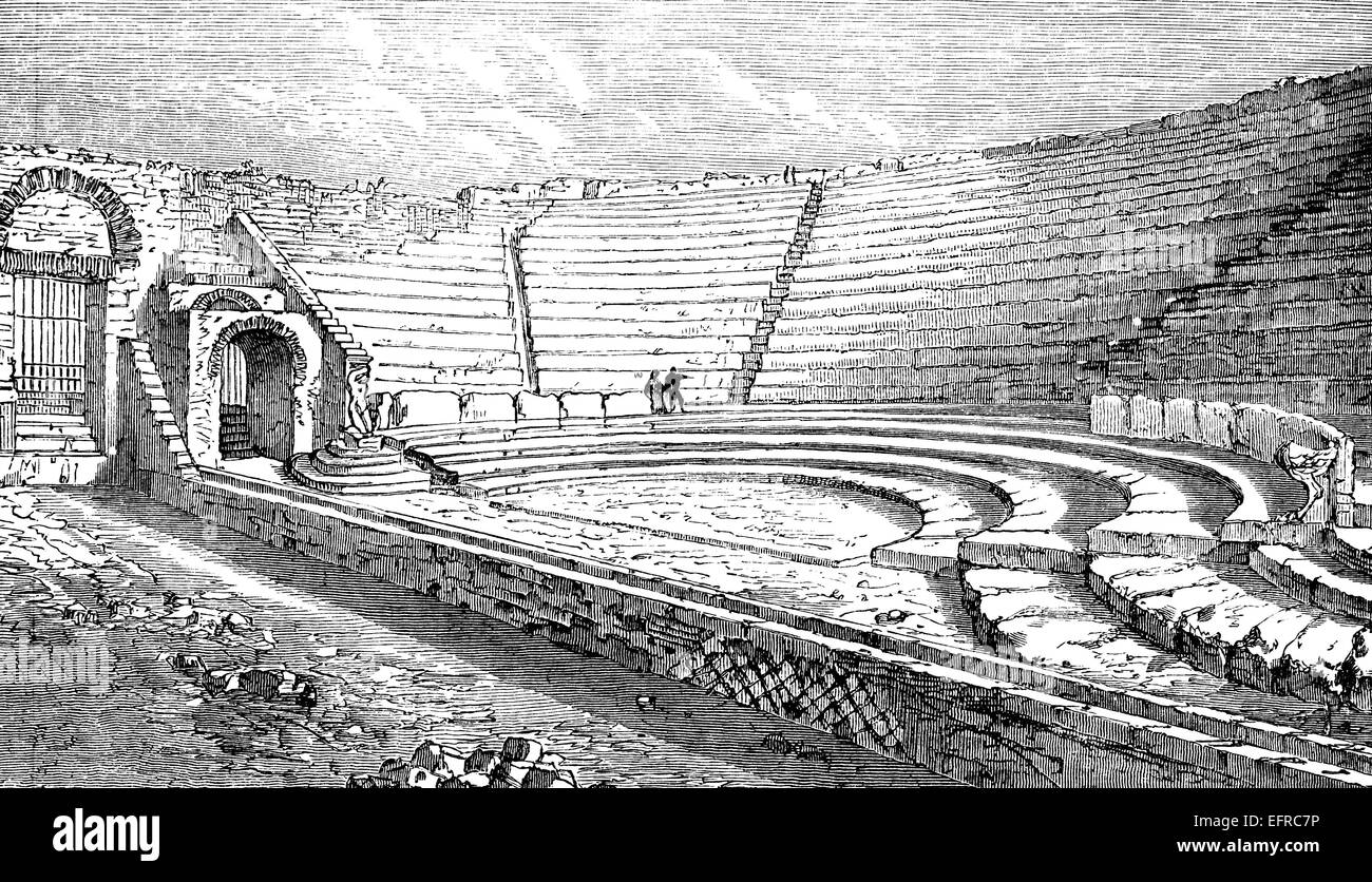 Ancient roman illustration amphitheatre hi-res stock photography and ...