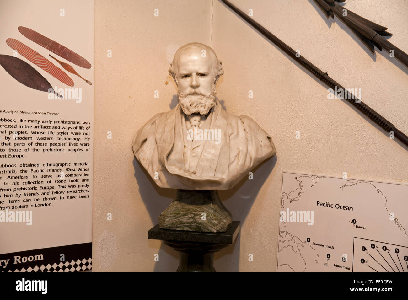 A statue of Charles Darwin Inside The Priory which is home to the ...