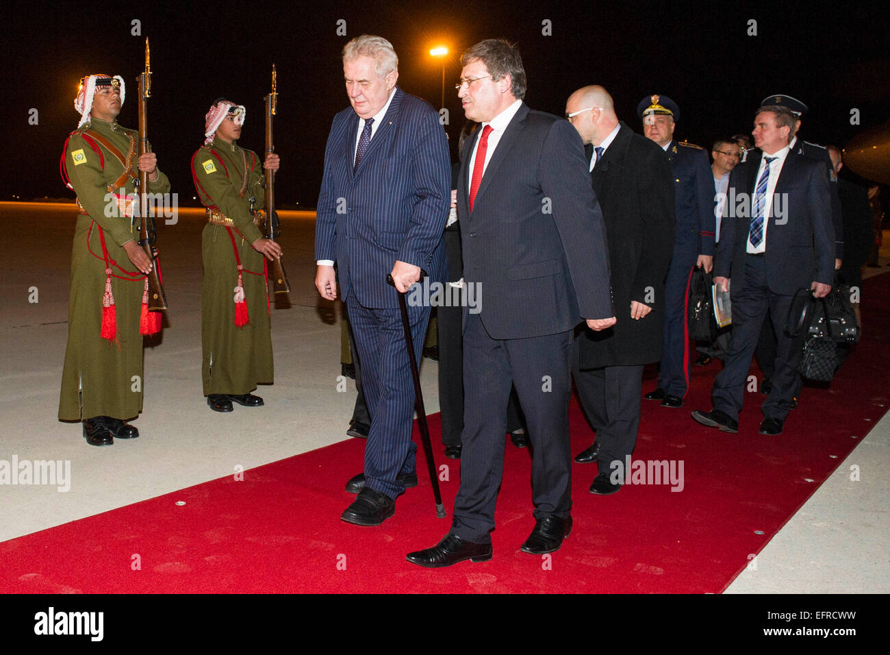 Czech president Milos Zeman (left) with his wife Ivana visits the ...
