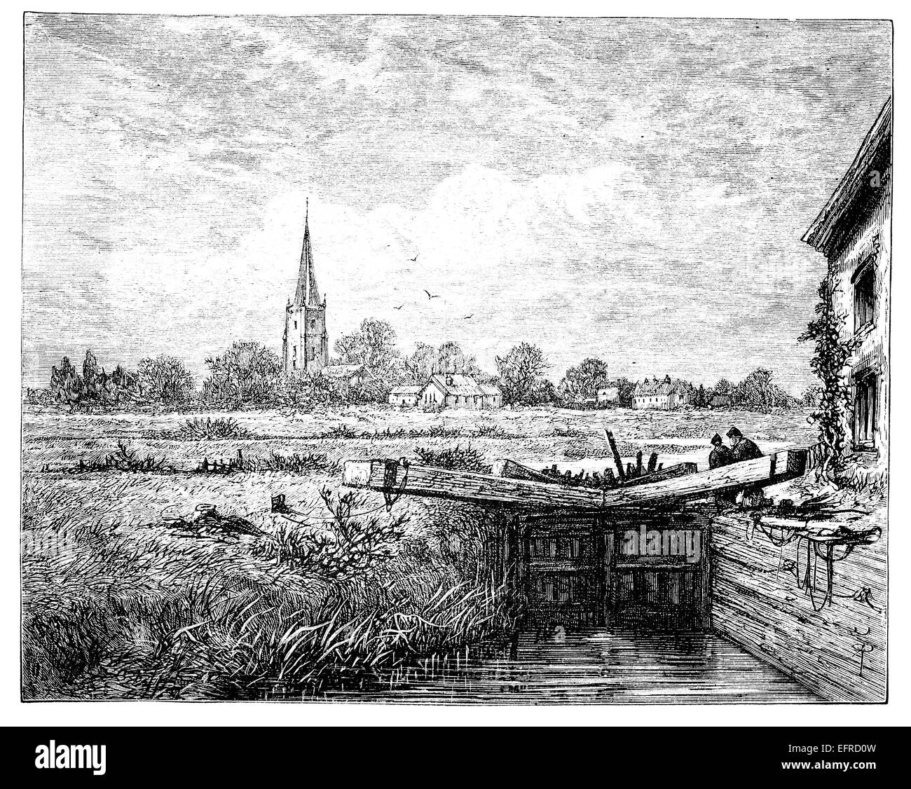 Lechlade, UK, photographed from 'English Pictures Drawn with Pen and ...