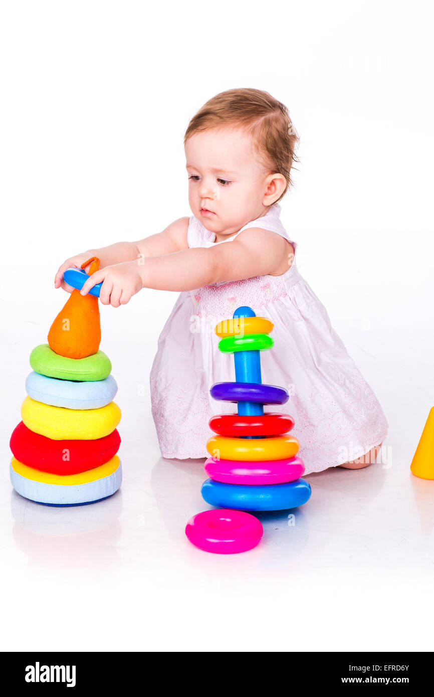 Child playing with shape sorter hi-res stock photography and images - Alamy