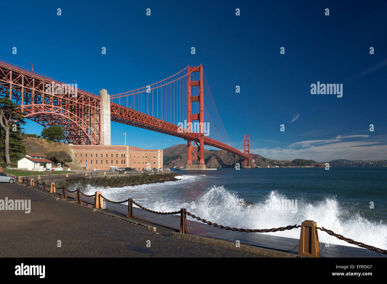 SURF SEAWALL FORT POINT GOLDEN GATE BRIDGE (©JOSEPH STRAUSS ENGINEERING ...