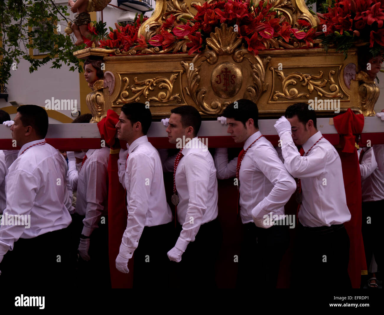 The Easter processions in Nerja Andalucia Spain Stock Photo - Alamy