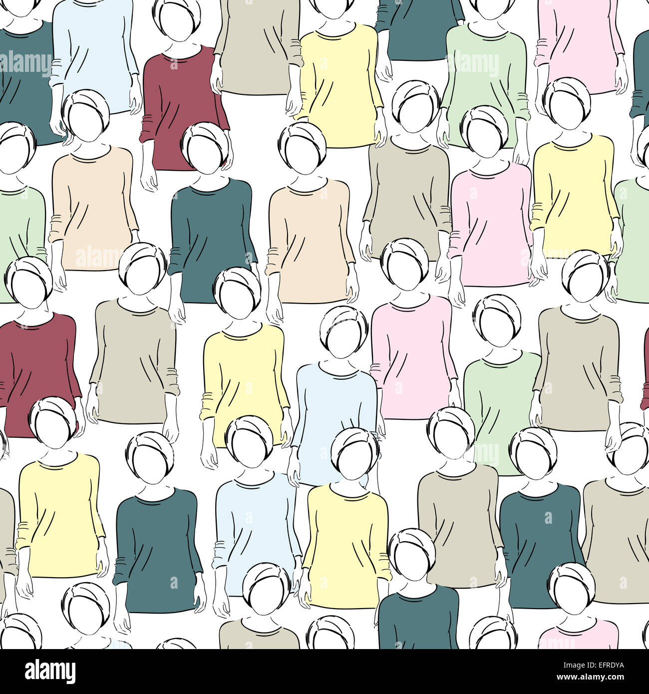 seamless pattern, women Stock Photo - Alamy