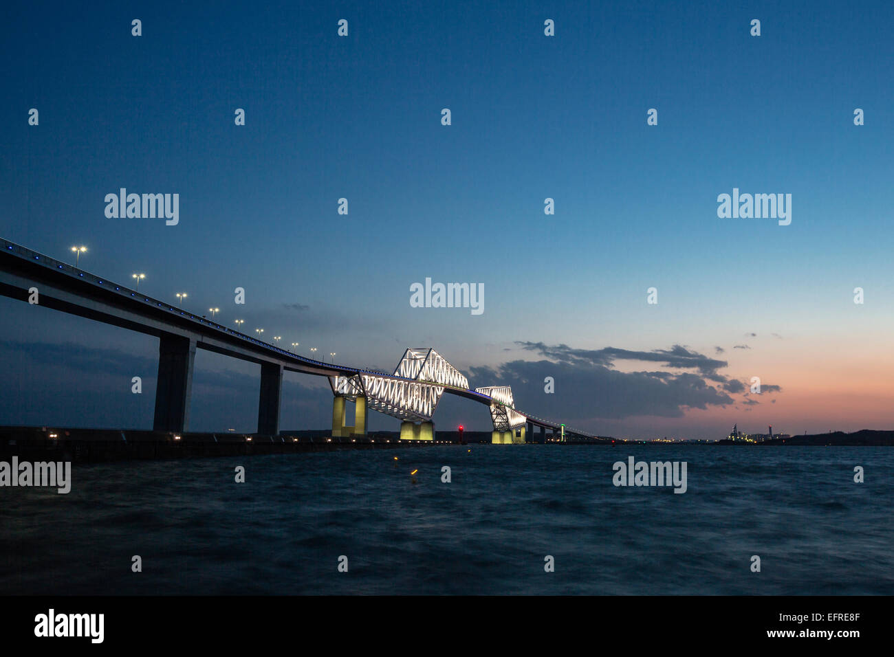 Tokyo Gate Bridge at Night, Tokyo, Japan Stock Photo - Alamy
