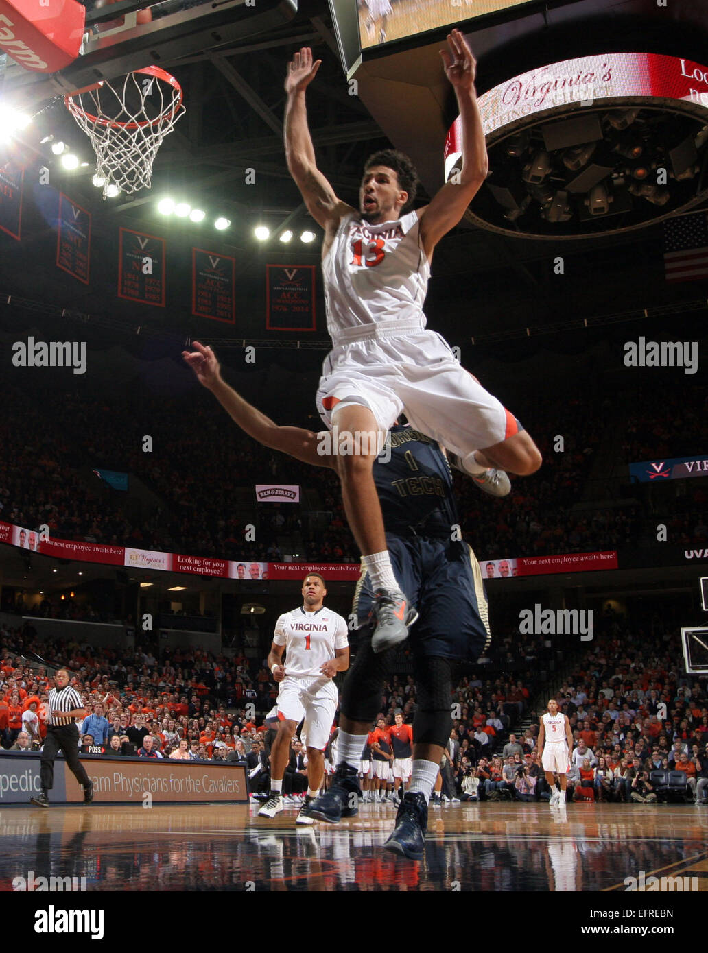 Charlottesville, Virginia, USA. 5th Feb, 2007. Virginia forward Anthony ...