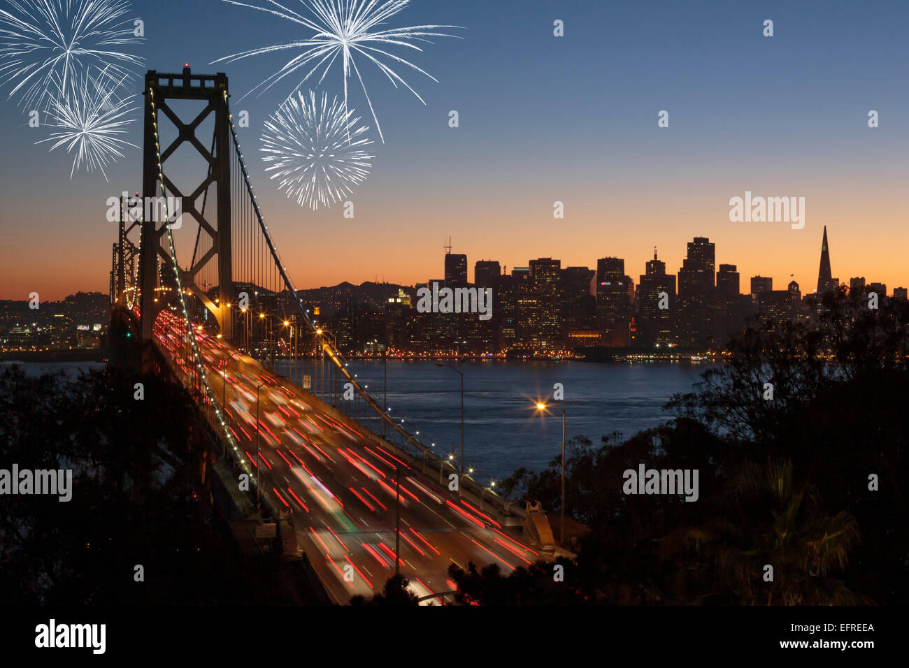RUSH HOUR TRAFFIC WESTERN OAKLAND BAY BRIDGE (©RALPH MOJESKI & CHARLES ...