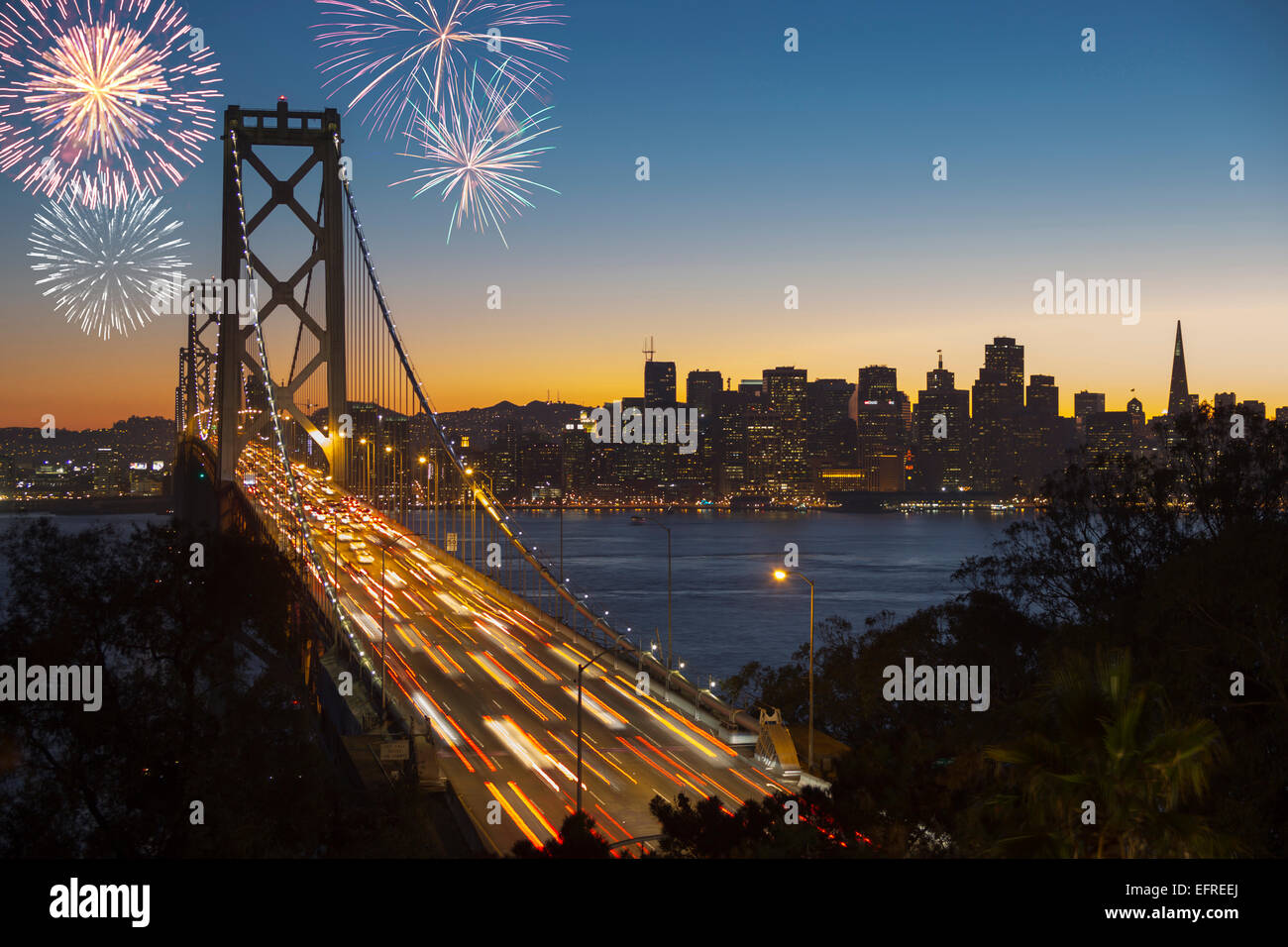 RUSH HOUR TRAFFIC WESTERN OAKLAND BAY BRIDGE (©RALPH MOJESKI & CHARLES ...
