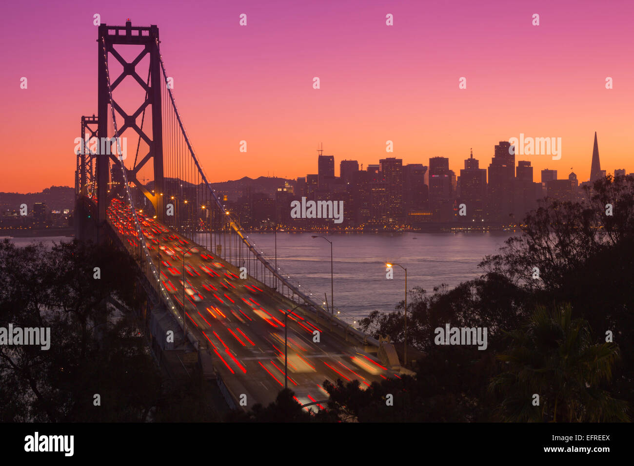 RUSH HOUR TRAFFIC WESTERN OAKLAND BAY BRIDGE (©RALPH MOJESKI & CHARLES ...