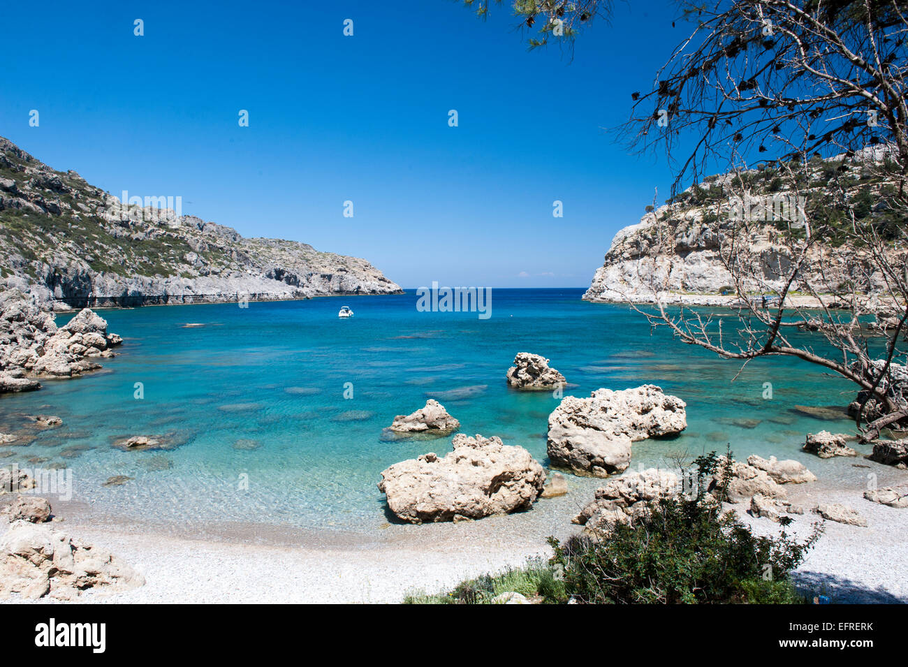 Antony Quinn Bay, Rhodes Stock Photo - Alamy