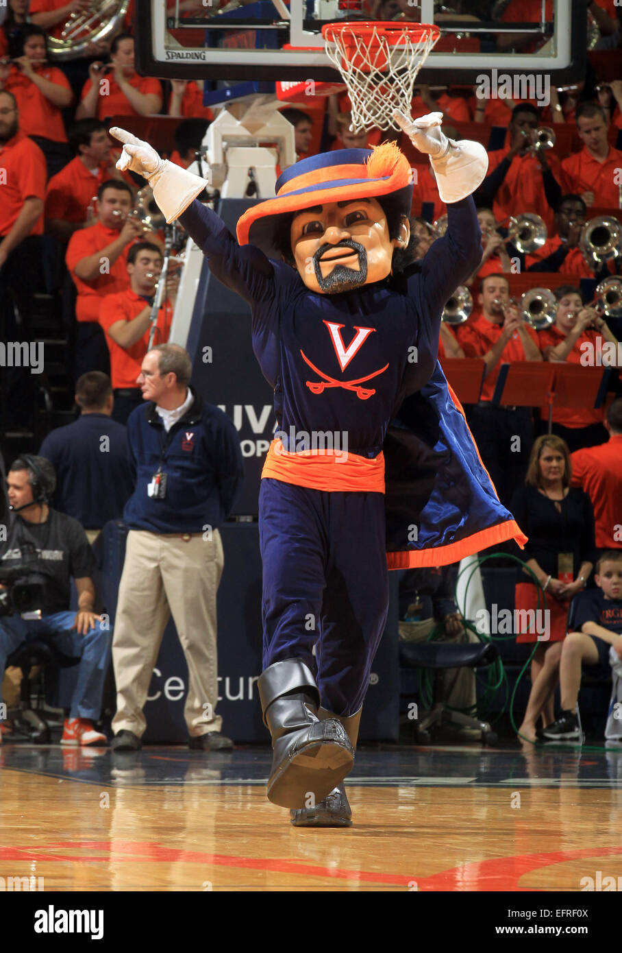 Charlottesville, Virginia, USA. 22nd Jan, 2015. Virginia's mascot the ...