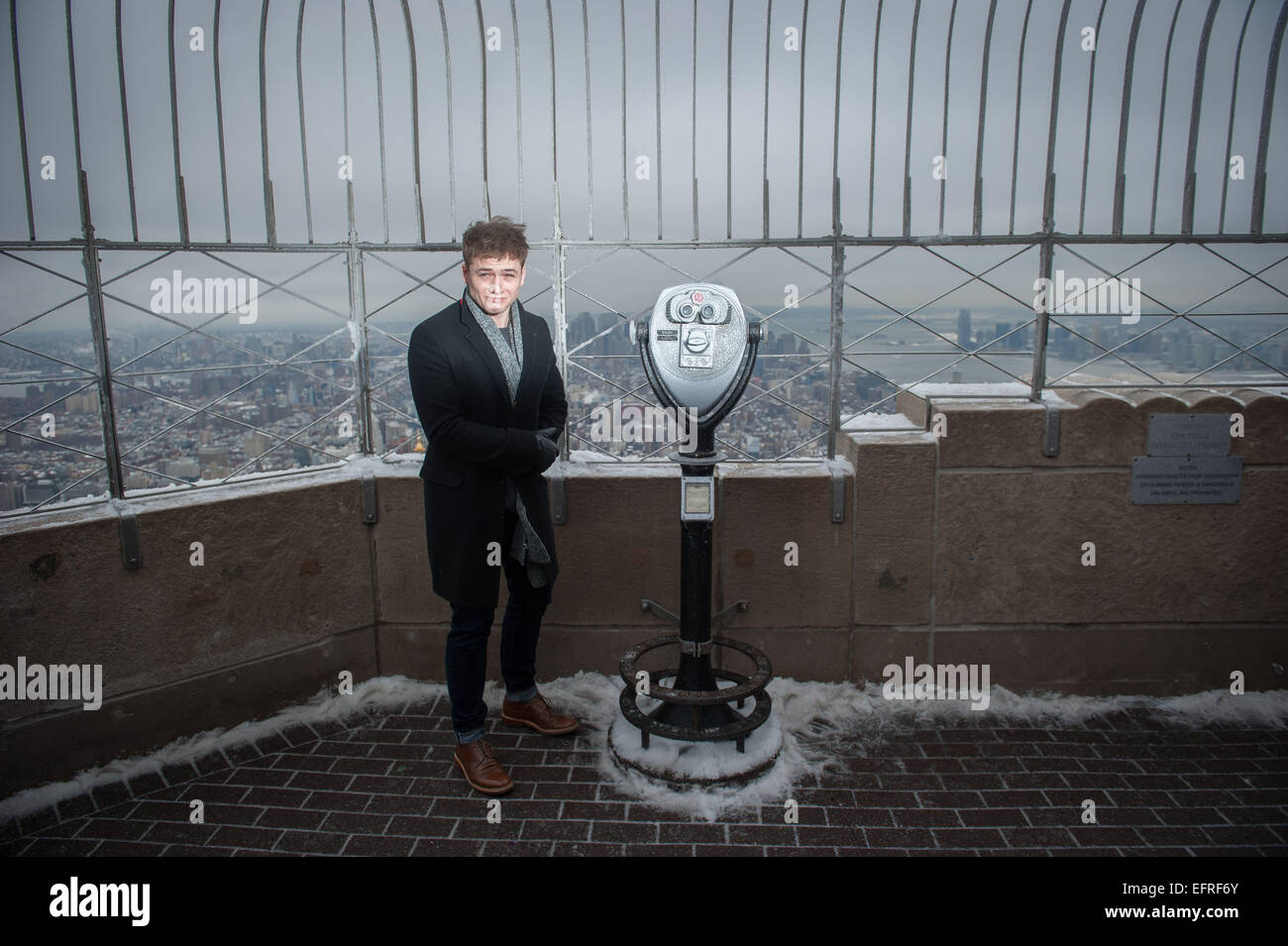 Feb. 9, 2015 - Manhattan, New York, U.S. - TARON EGERTON, star of 20th ...