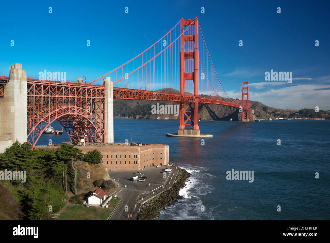 FORT POINT GOLDEN GATE BRIDGE (©JOSEPH STRAUSS ENGINEERING CORP 1933 ...