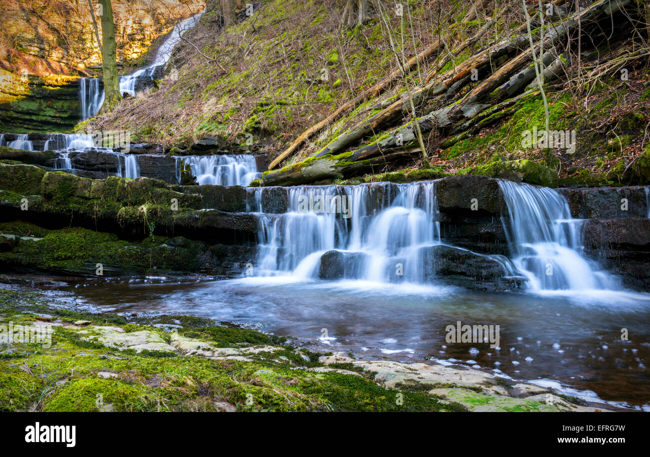 Scaleber Force Waterfall, Settle, Yorkshire Dales, England, UK Stock ...