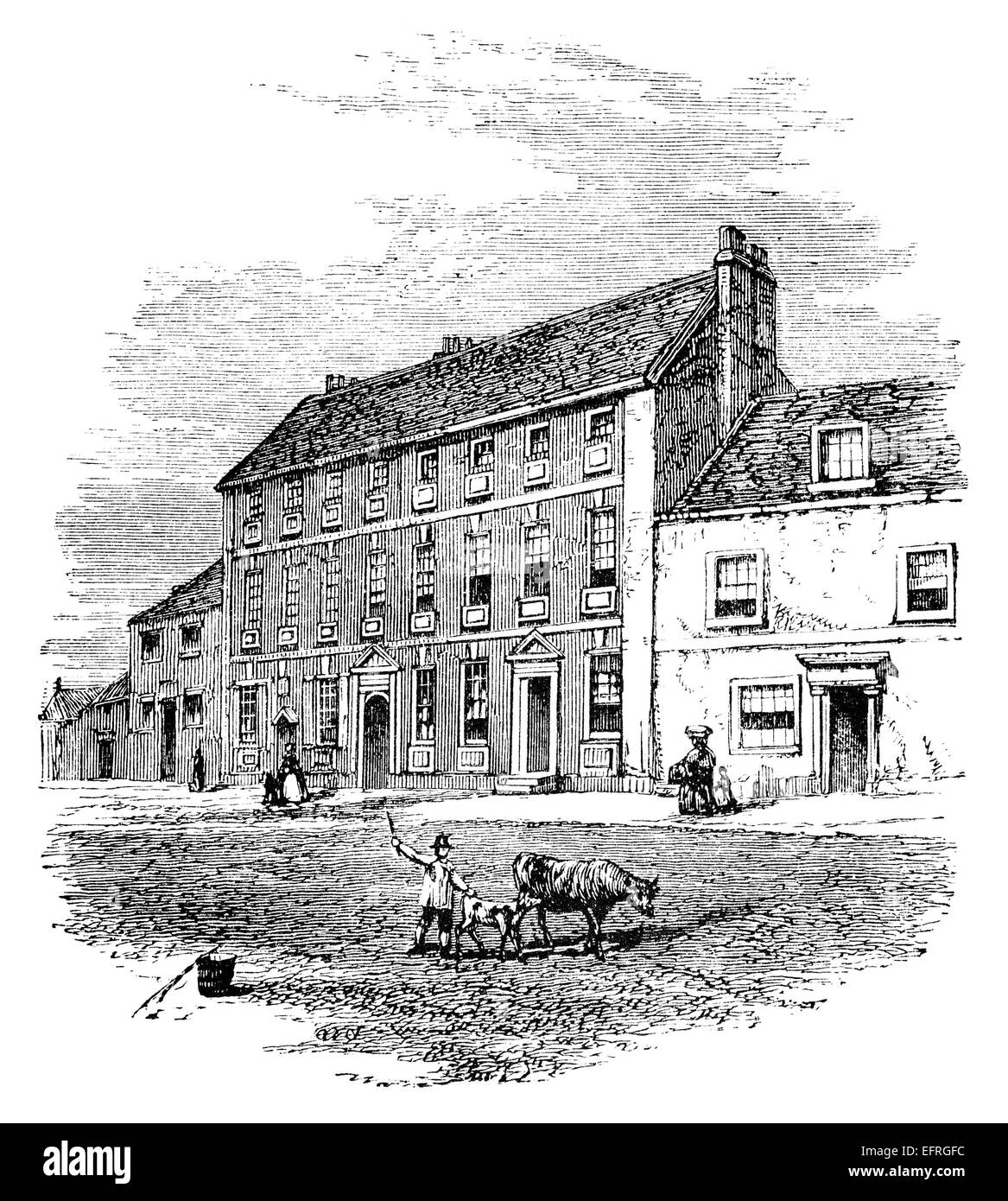 Victorian street scene drawing hi-res stock photography and images - Alamy