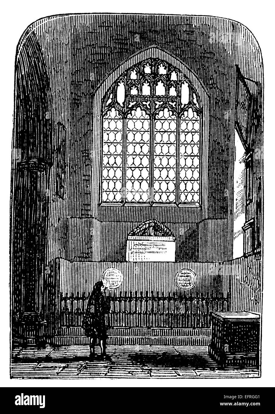 Church apse, photographed from a book titled 'English Pictures Drawn ...