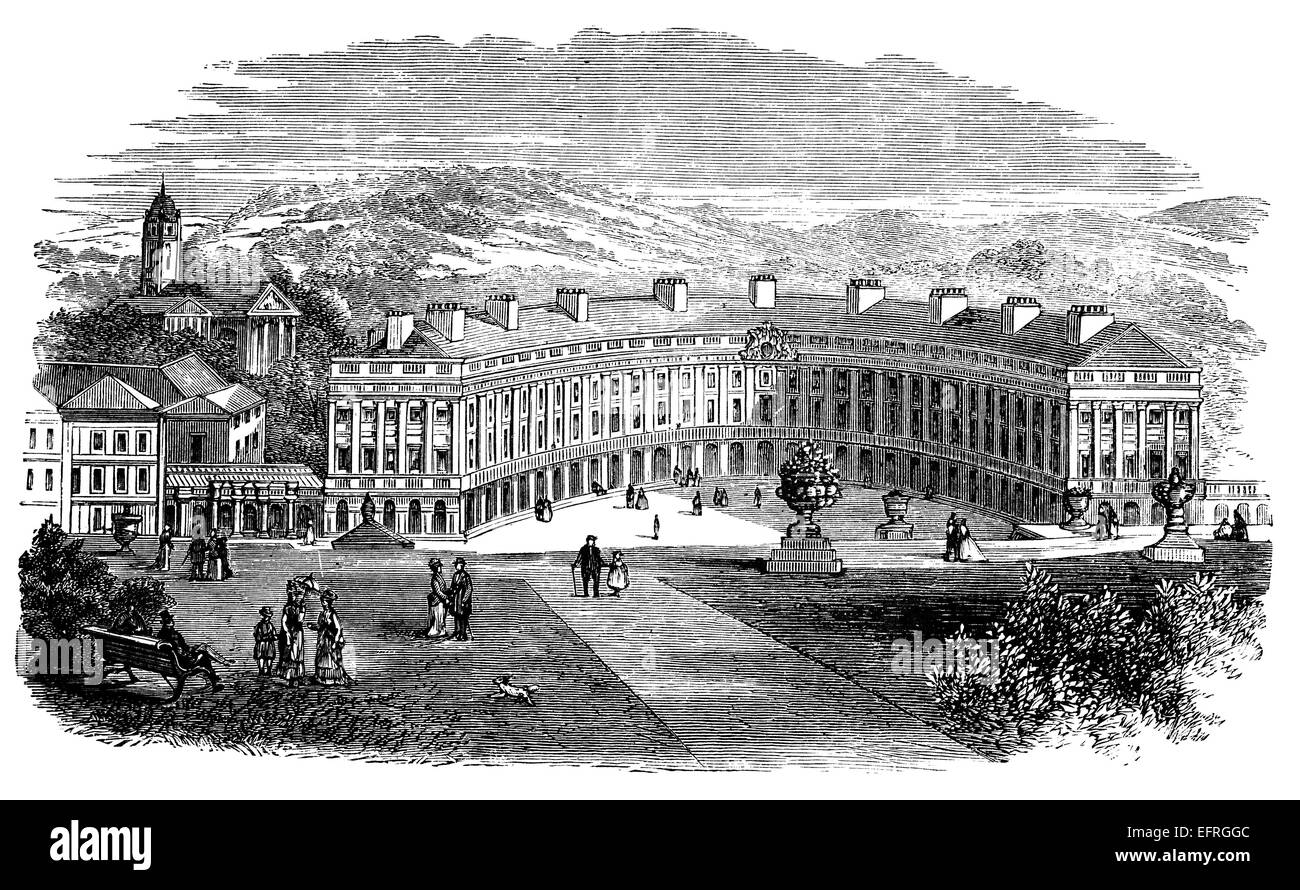 Buxton, Derbyshire, photographed from a book titled 'English Pictures ...