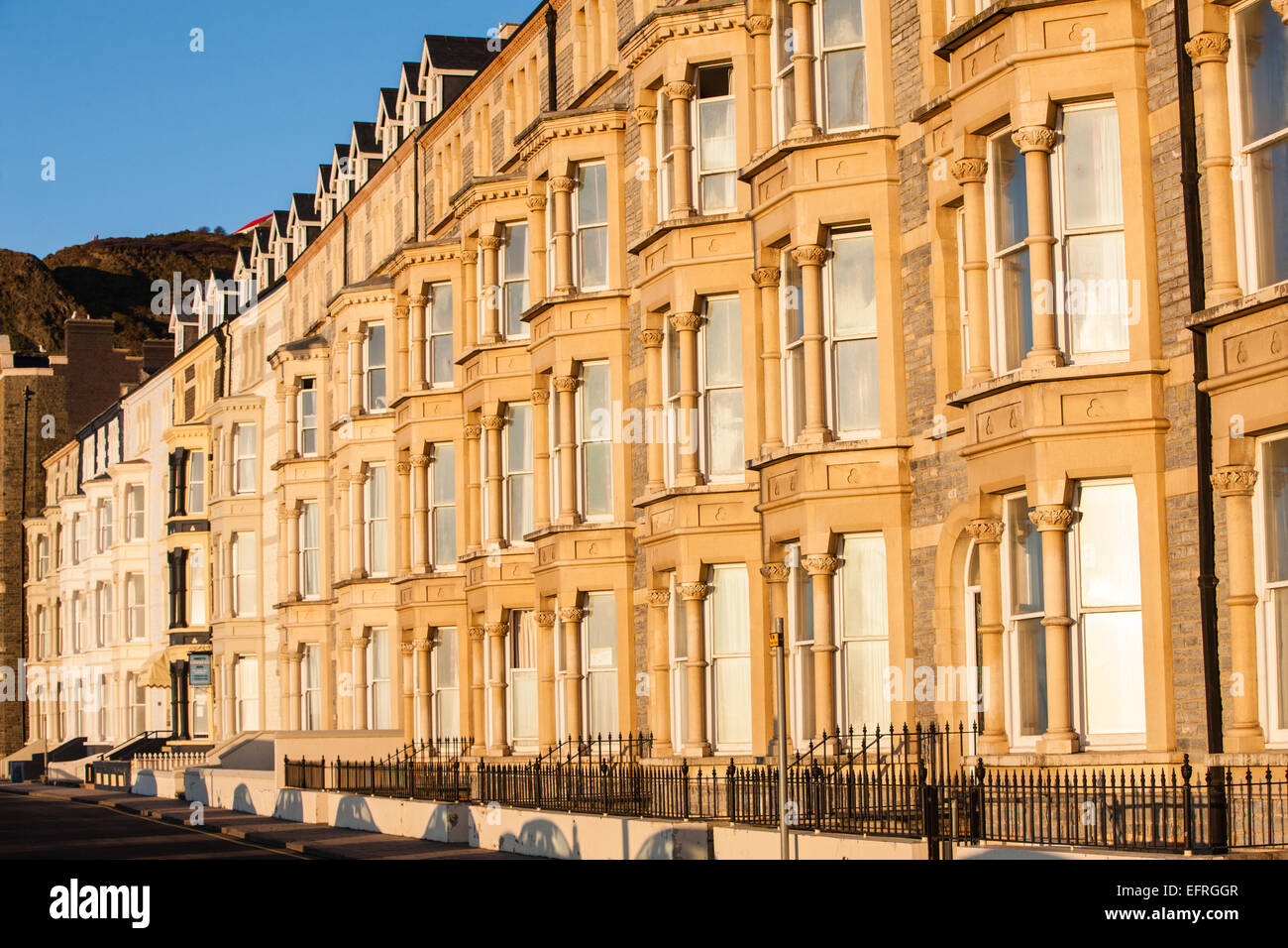 Terraced houses along Victoria Terrace,with views of beach, and ...