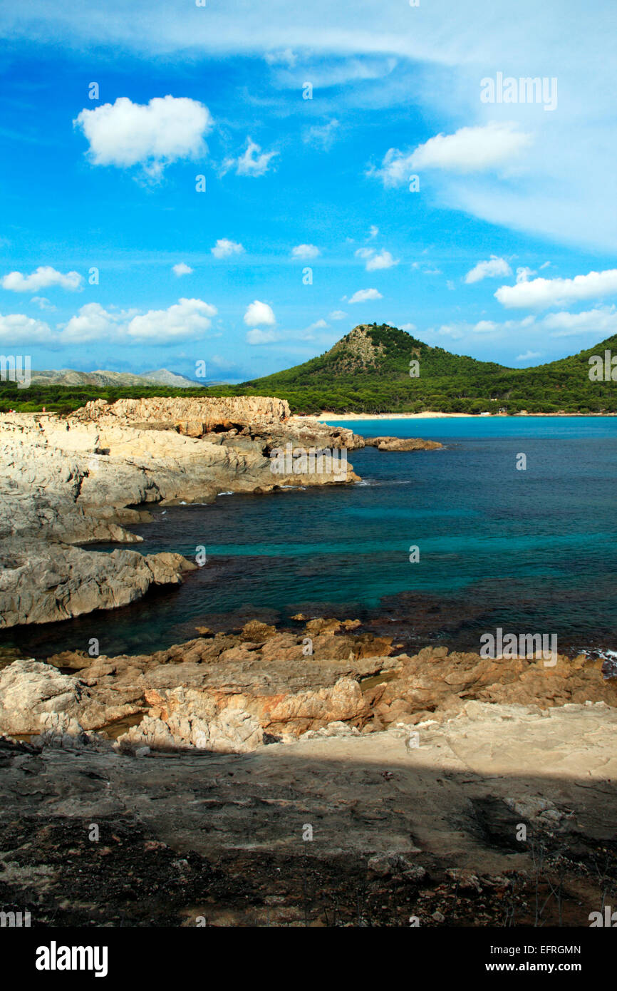 Cala Agulla near the resort of Cala Ratjada in Mallorca, Spain Stock ...