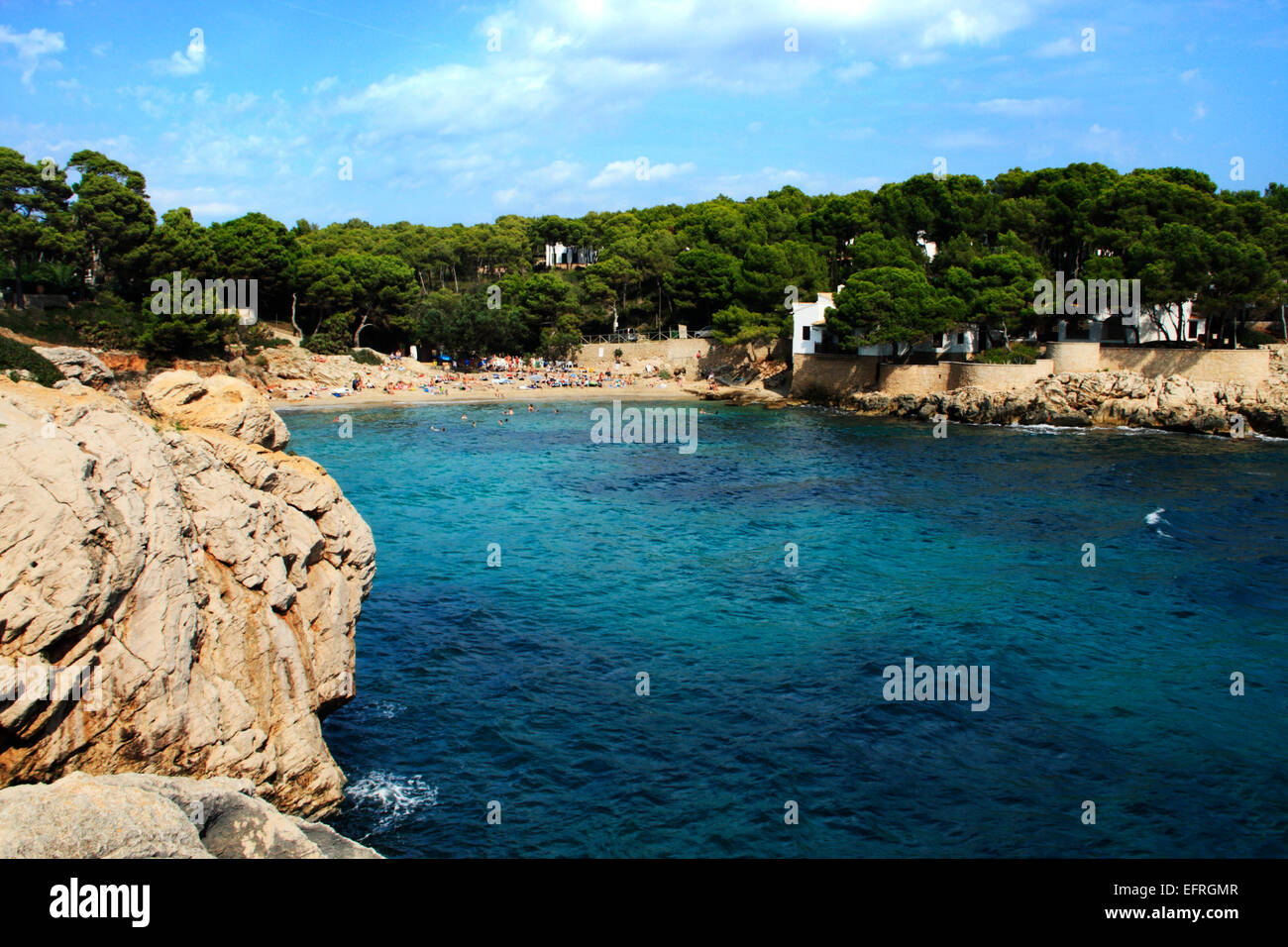 Cala Gat near the resort of Cala Ratjada in Mallorca, Spain Stock Photo ...