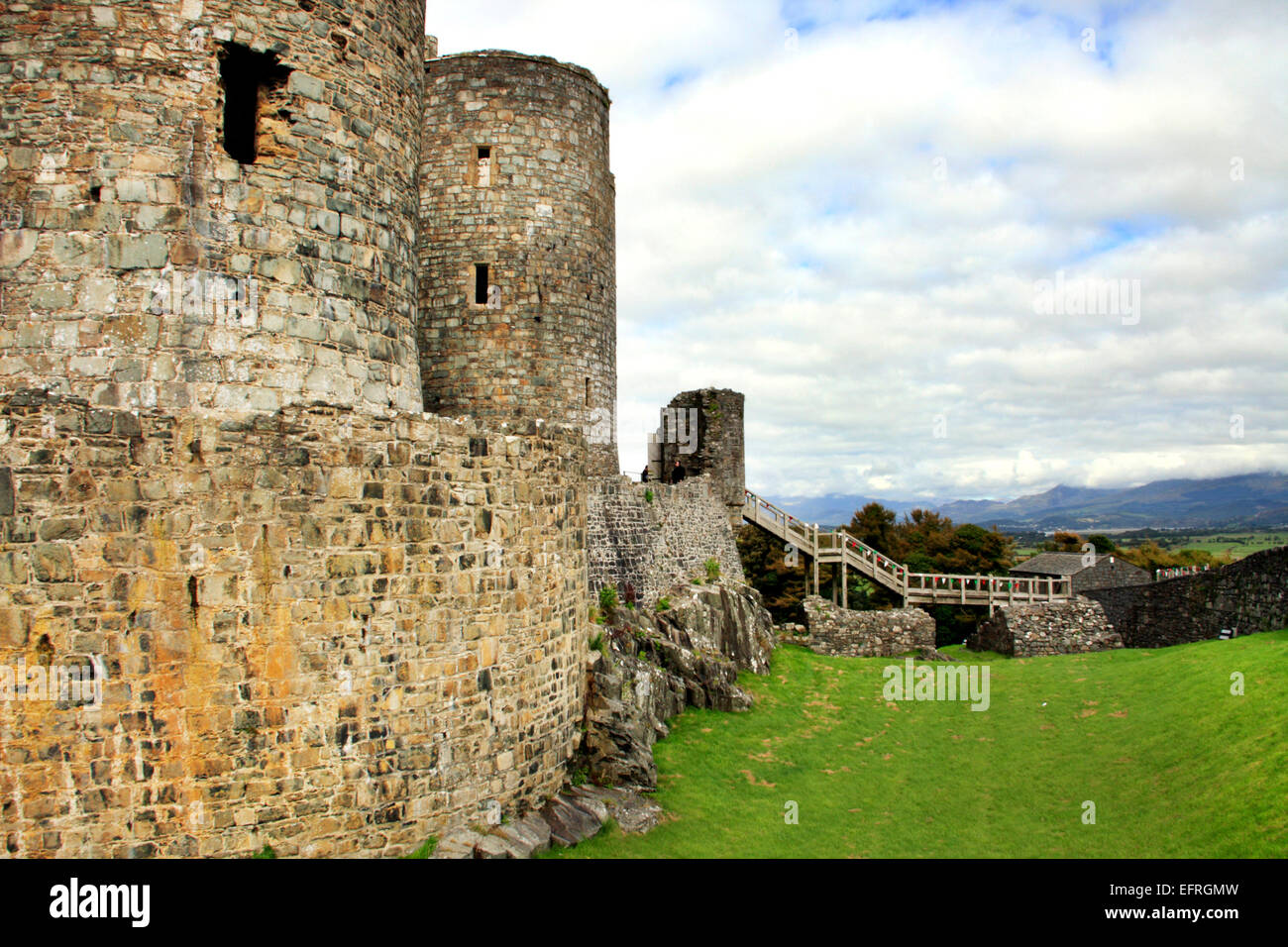 Harlech Castle in Gwynedd, Wales Stock Photo - Alamy