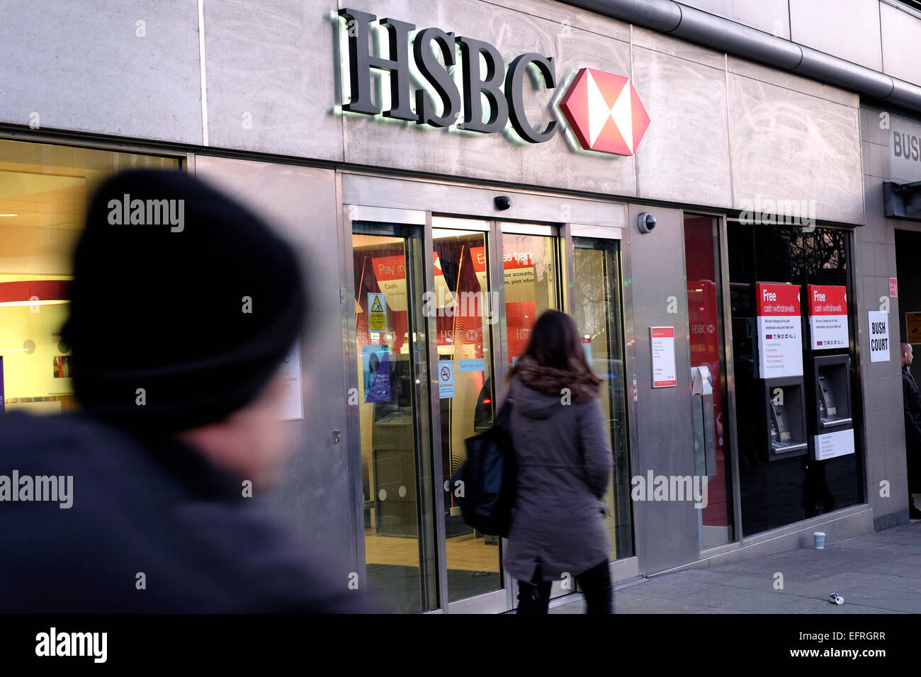 A close up view of HSBC bank in London Stock Photo - Alamy