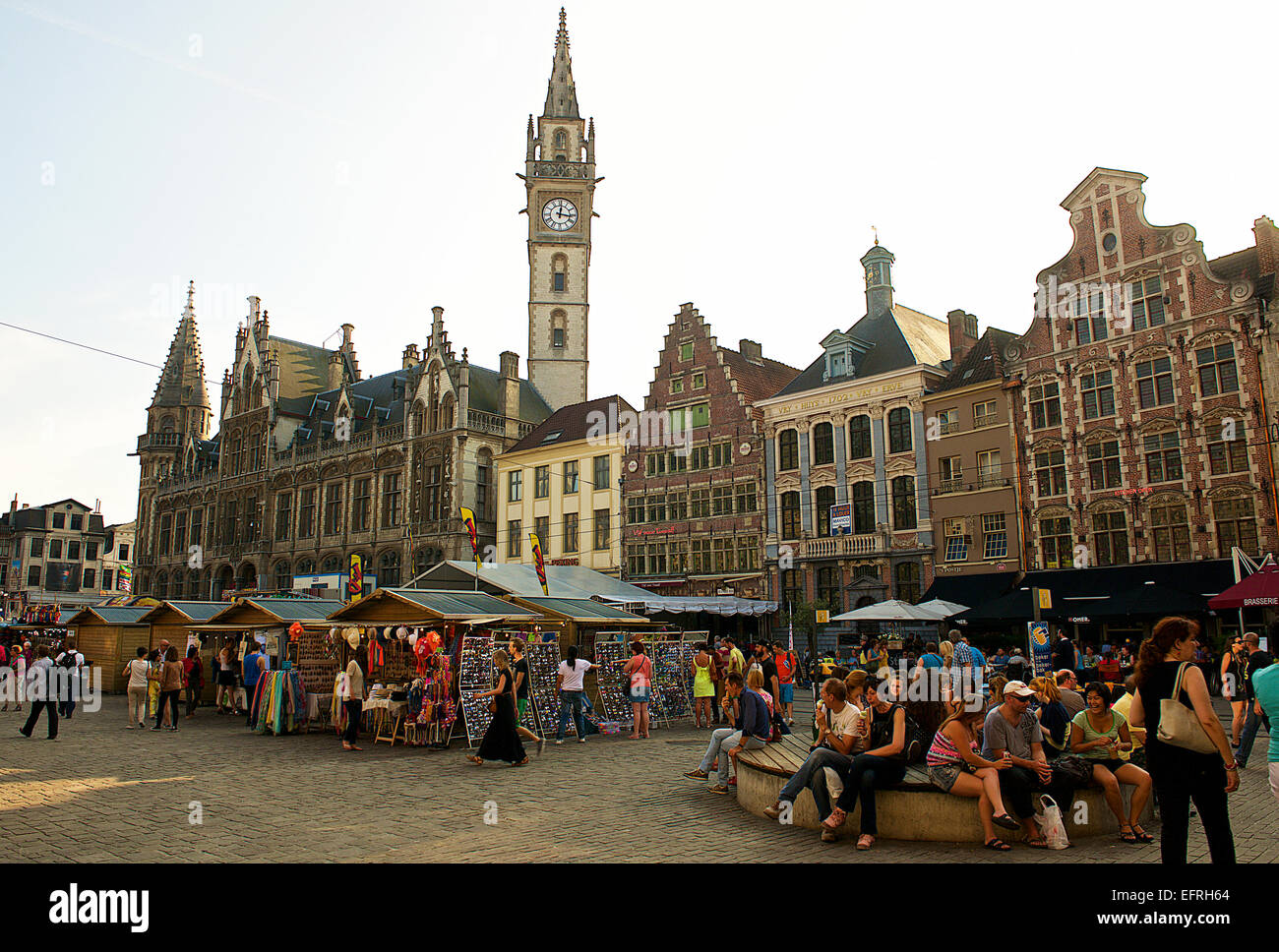 Korenmarkt Square, Ghent, Belgium Stock Photo - Alamy