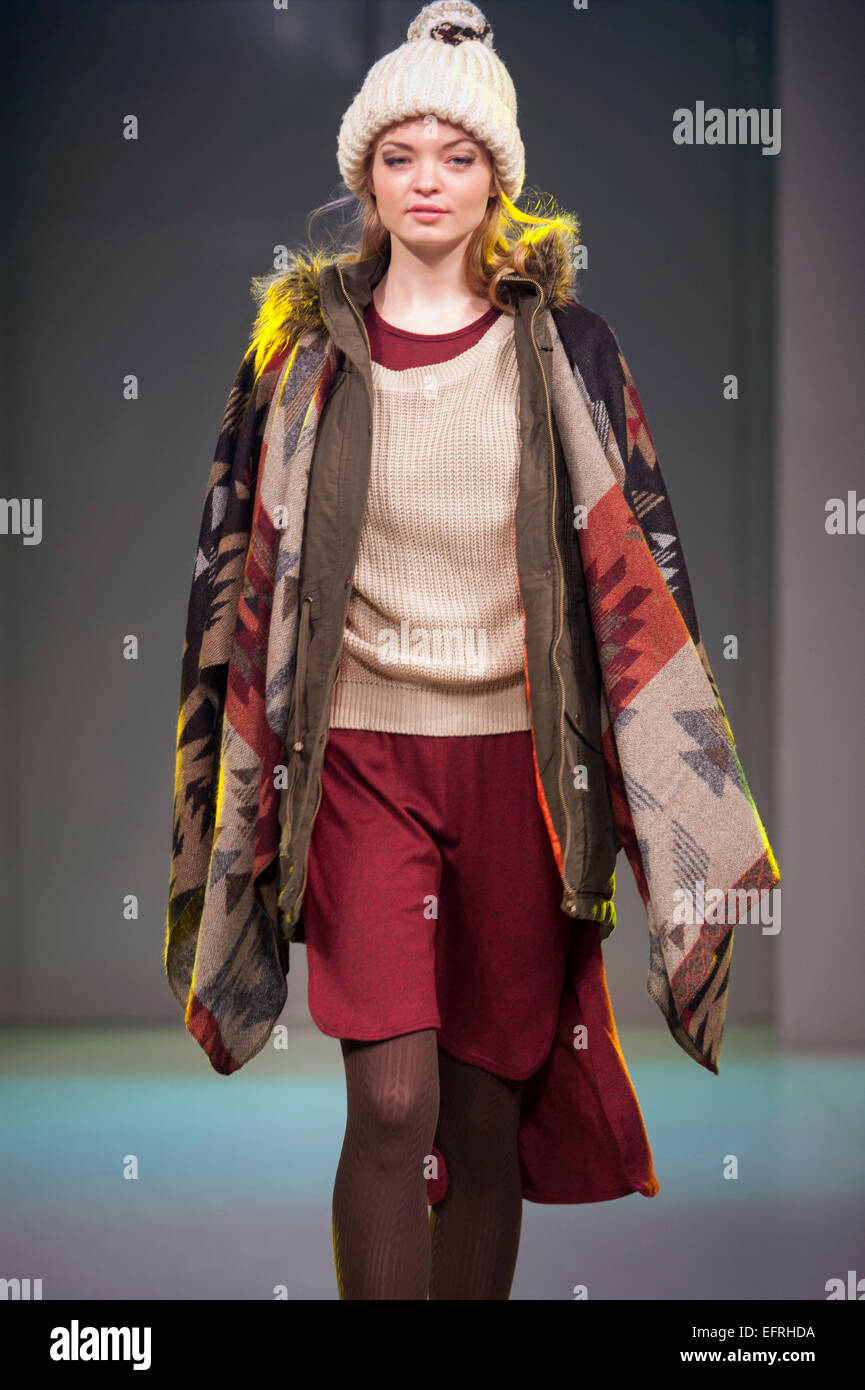 Fashion model wearing high street designs during the Shopstyle fashion ...