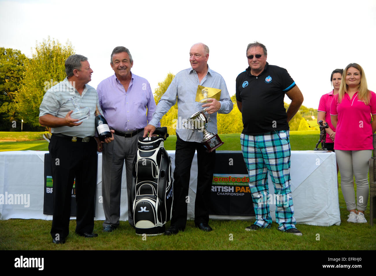 Celebrities and professionals attending the Farmfoods British Par 3 ...