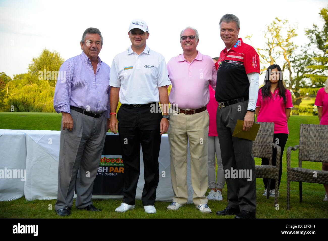 Celebrities and professionals attending the Farmfoods British Par 3 ...