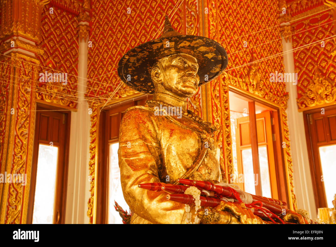 King Taksin of Thailand's Statue in a Buddhist Temple in Rayong ...