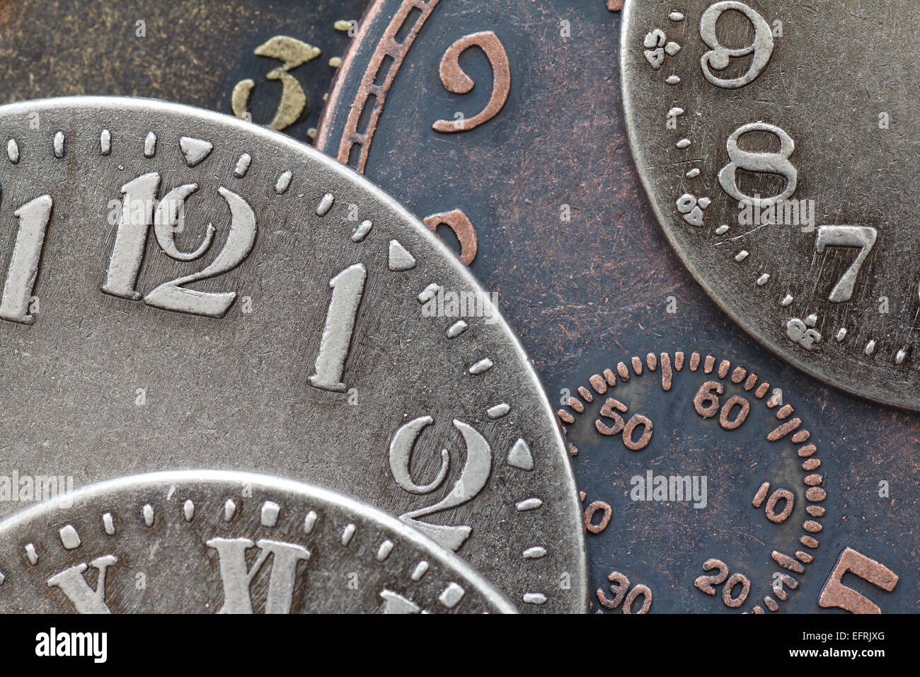 Clock Faces Stacked Stock Photo - Alamy