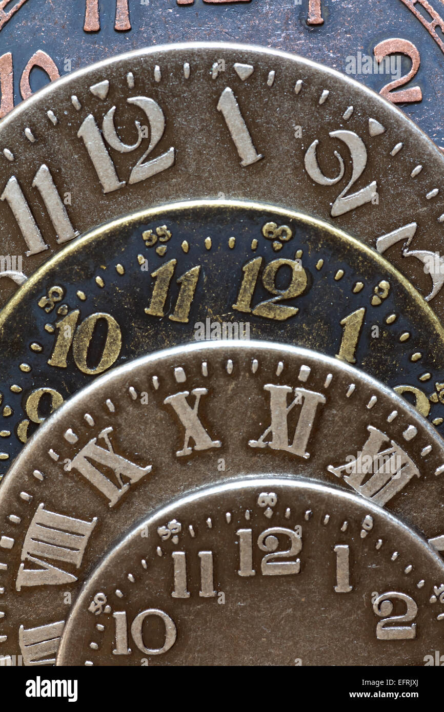 Clock Faces Stacked Stock Photo - Alamy