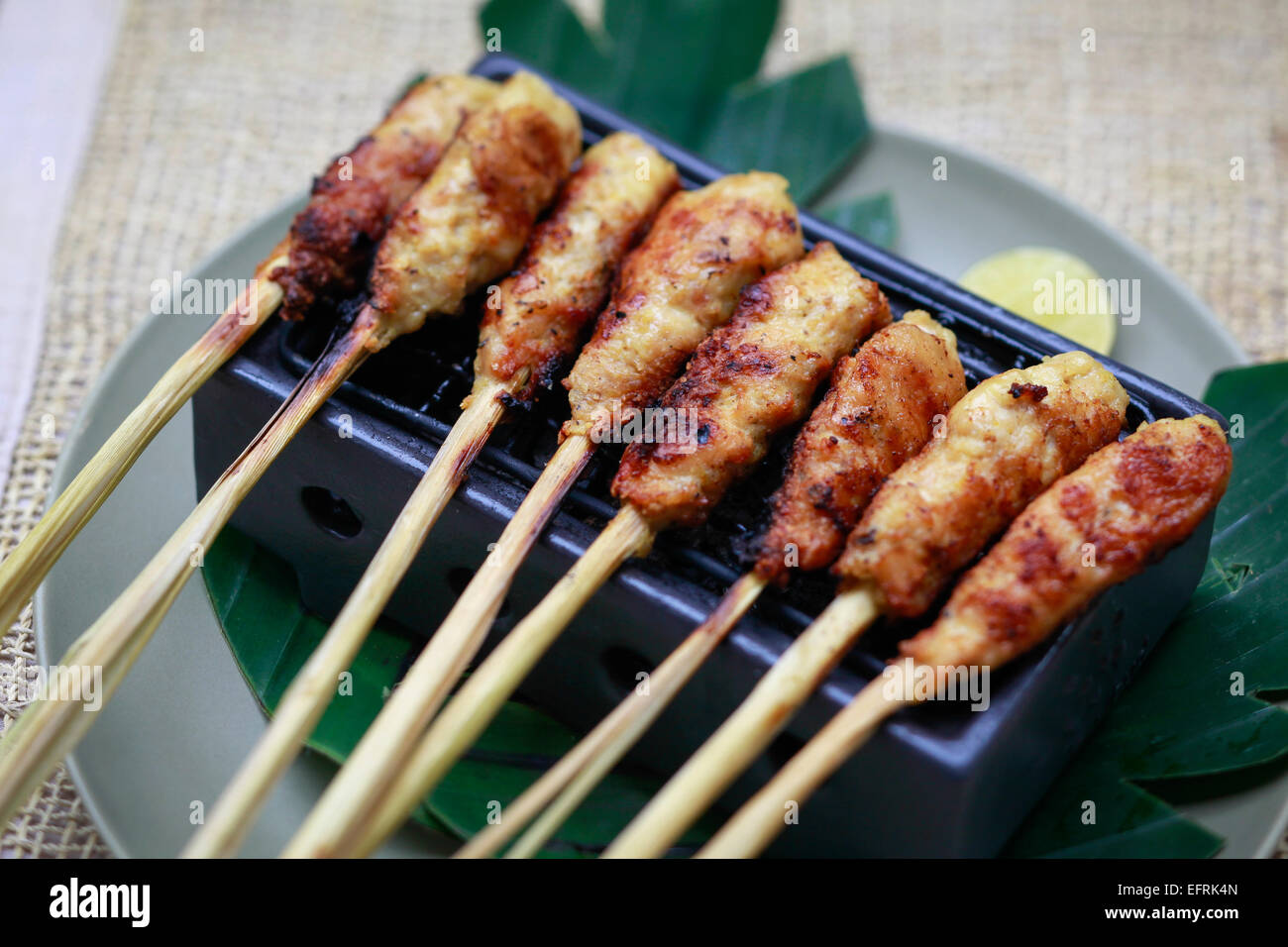 Chicken satay hi-res stock photography and images - Alamy