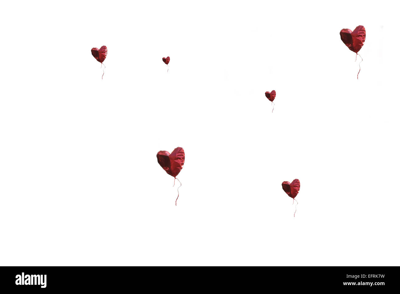 Red balloons in shape Cut Out Stock Images & Pictures - Alamy