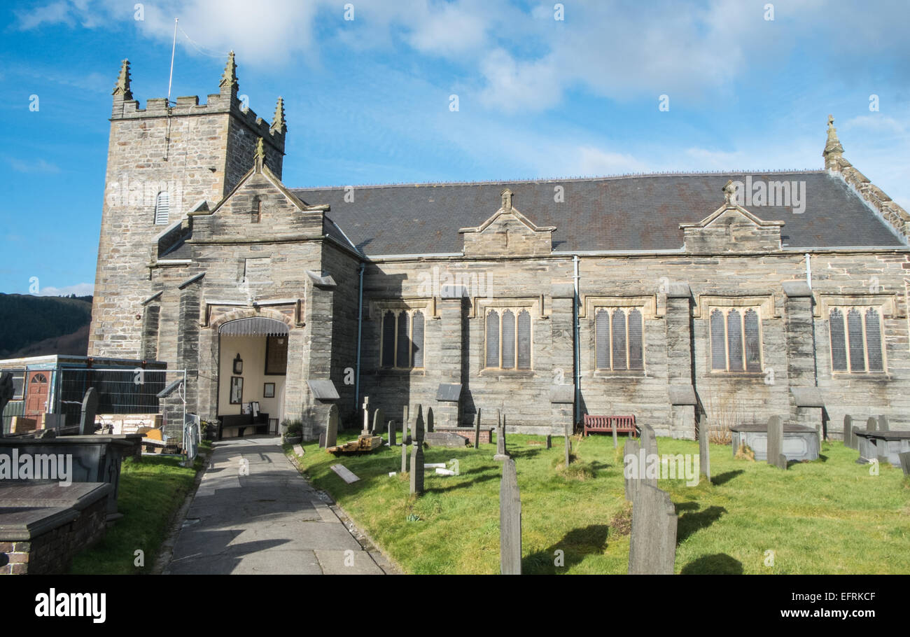 Machynlleth market town on weekly market day held on Wednesdays,in ...