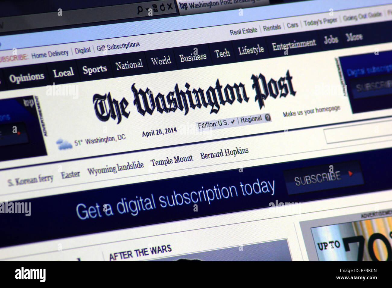 The Washington Post website Stock Photo - Alamy
