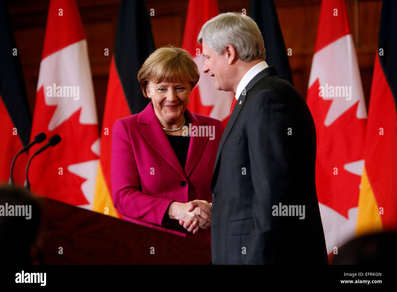 Angela merkel harper canada hi-res stock photography and images - Alamy