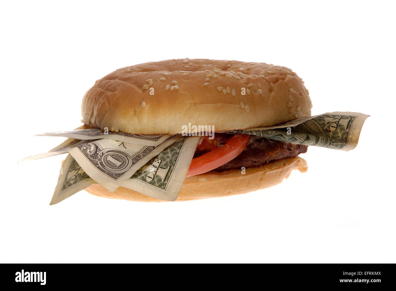 Money burger Cut Out Stock Images & Pictures - Alamy