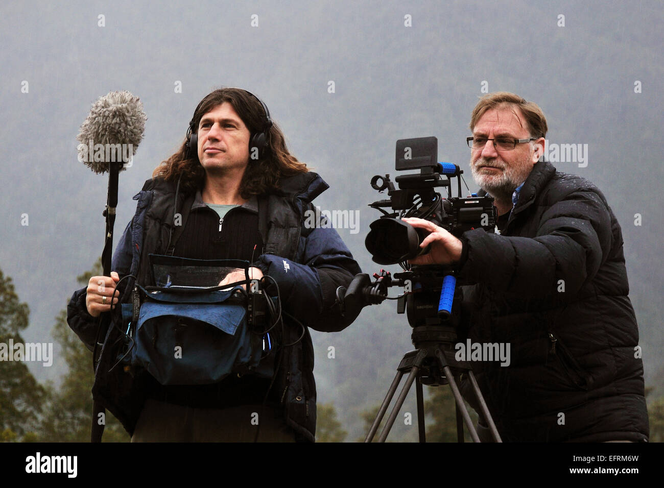 Crew filming documentary outside hi-res stock photography and images ...