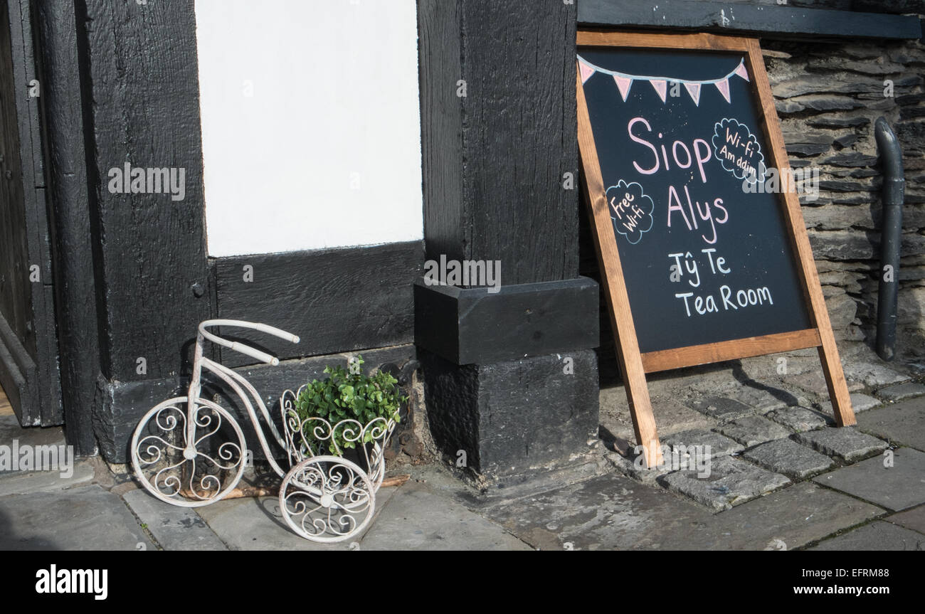 Machynlleth market town on weekly market day held on Wednesdays,in ...