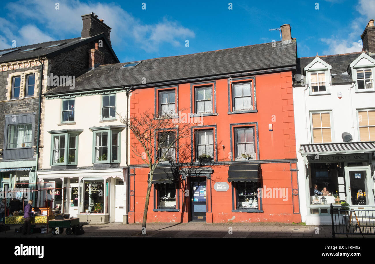 Machynlleth market town on weekly market day held on Wednesdays,in ...