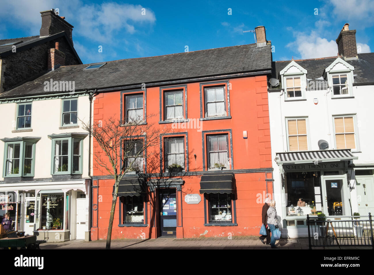 Machynlleth Market Town On Market Day Held On Wednesdays High ...