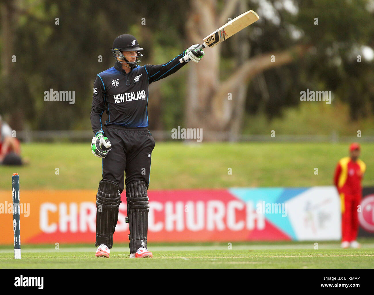 Lincoln, New Zealand. 09th Feb, 2015. Martin Guptill of the Black Caps ...
