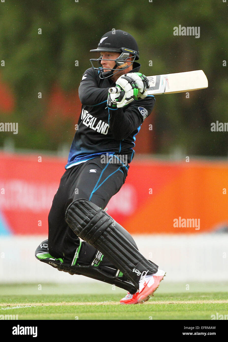 Lincoln, New Zealand. 09th Feb, 2015. Martin Guptill of the Black Caps ...