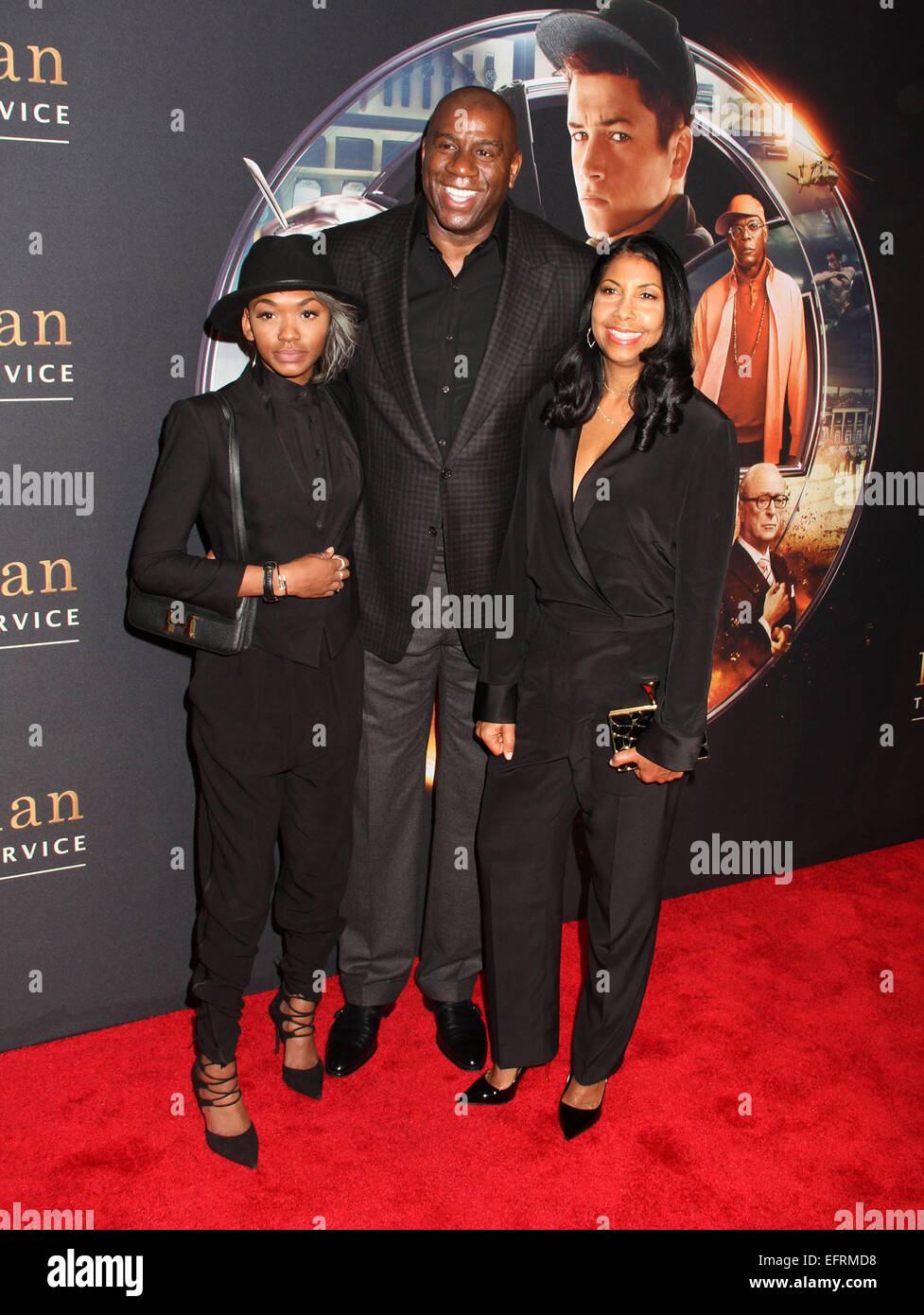 Magic johnson and family hi-res stock photography and images - Alamy
