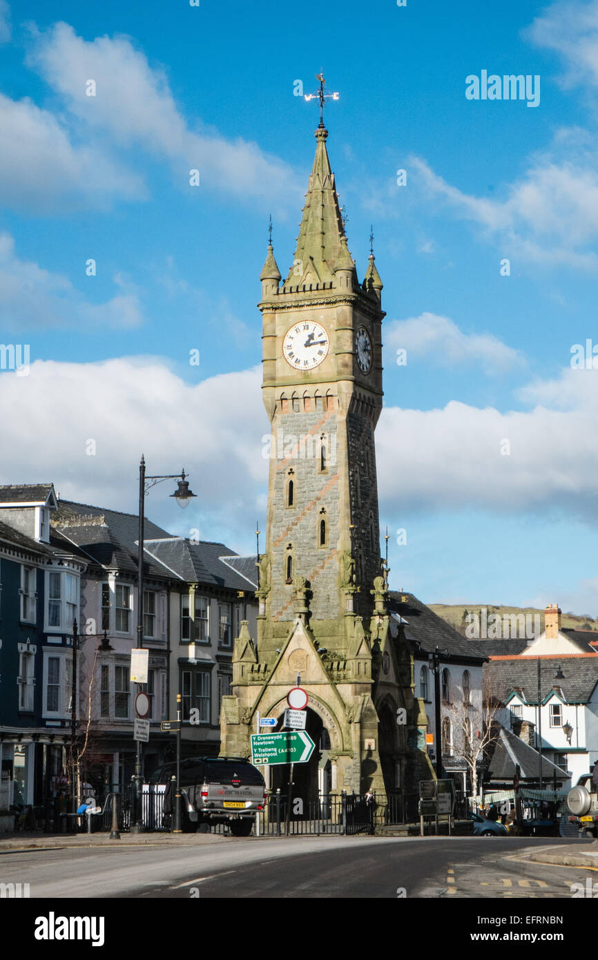 Machynlleth Market Town On Market Day Held On Wednesdays High ...