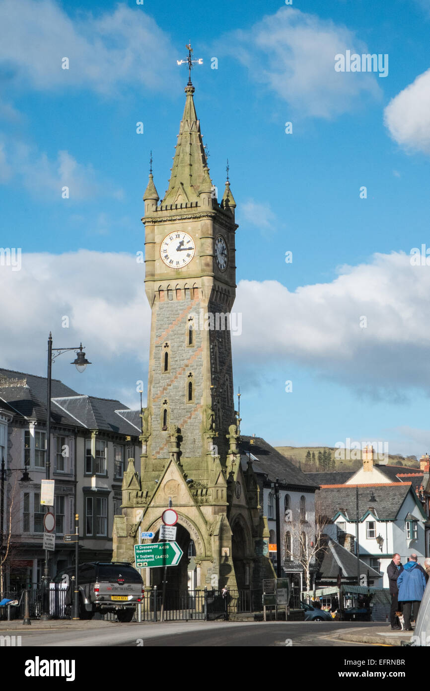Machynlleth market town on weekly market day held on Wednesdays,in ...
