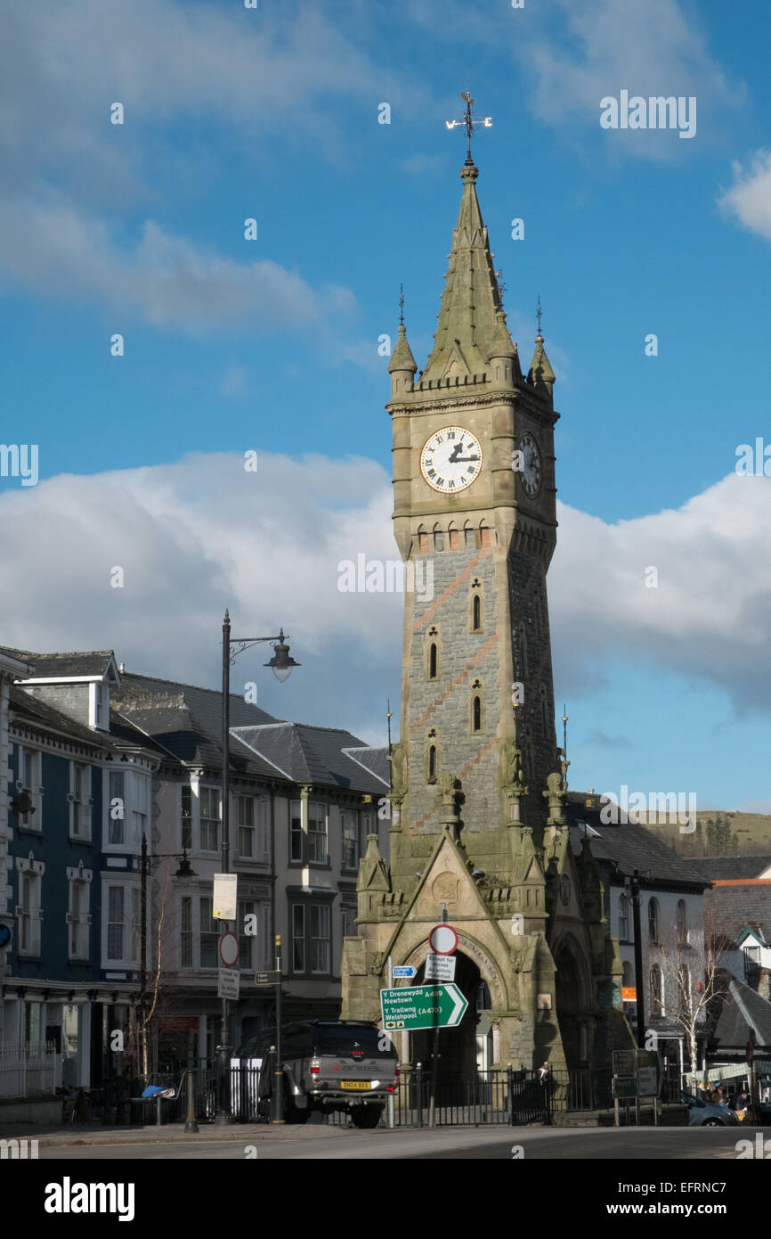 Machynlleth market town on weekly market day held on Wednesdays,in ...